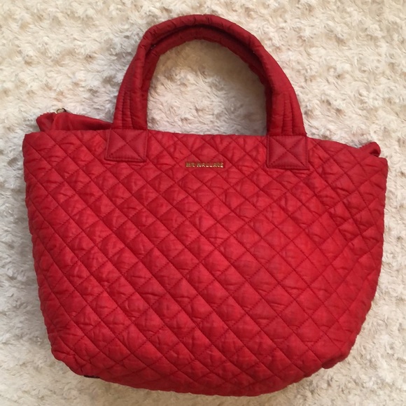 MZ Wallace | Bags | Mz Wallace Metro Tote Bag Red Quilted Nylon | Poshmark